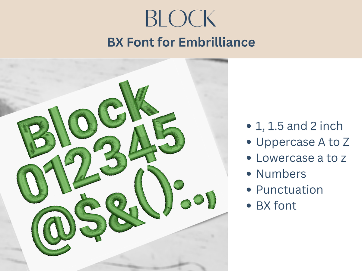 BX Font Alphabet - Block Font - 3 sizes – The Purple Hat