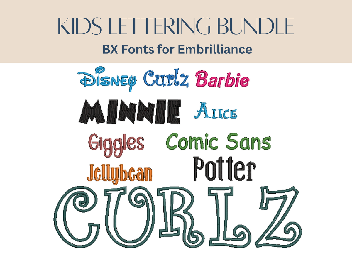 Kids Lettering Bundle BX Fonts – The Purple Hat